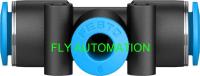 China QST-8-6 Pneumatic Tube Fittings Push In T Connector 153135 4052568032272 for sale