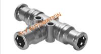 China Push In T Connector CRQST-8 Pneumatic Tube Fittings 130670 4052568116392 for sale