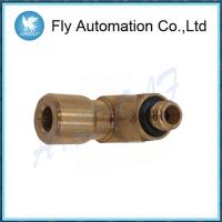 China Brass M5 Pneumatic Tube Fittings EISELE GERMANY  Yellow Angled threaded connectors for sale