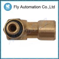 China Brass M5 Pneumatic Tube Fittings EISELE GERMANY  Yellow Angled threaded connectors for sale