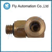 China Brass M5 Pneumatic Tube Fittings EISELE GERMANY  Yellow Angled threaded connectors for sale
