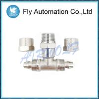 China 1431 Series Brass Pipe Fittings / Pneumatic Pipe Fittings Three Through Middle Thread for sale