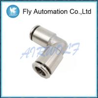 China Samakonasana Pneumatic Connectors Fittings , Silvery White Air Tube Fittings for sale