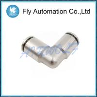 China Samakonasana Pneumatic Connectors Fittings , Silvery White Air Tube Fittings for sale