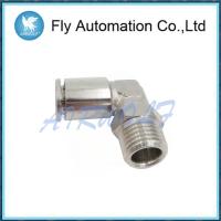 China X6522 Pneumatic Tube Fittings Bsp Swivel Elbow Connector Right Angle Pose for sale