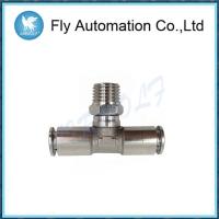 China S6430 Series Pneumatic Pipe Fittings Swivel Male Tee Sprint Nickel Plated Brass for sale