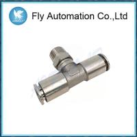 China S6430 Series Pneumatic Pipe Fittings Swivel Male Tee Sprint Nickel Plated Brass for sale