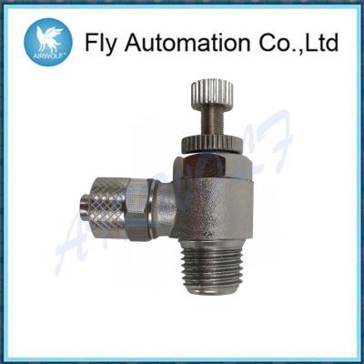 China Nickel plated brass CAMOZZI G1/8 M6*8  0.032kg  silver Single throttle quick twist joint for sale