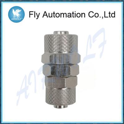 China CAMOZZI G1/8 M6*8  0.018kg Nickel plated brass silver Straight through quick twist joints for sale