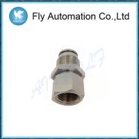 China M6 * 9 Silvery Brass Tube Fittings , Internal Thread Through Connector G1 / 8 for sale