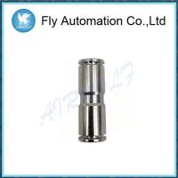 China Silvery Pneumatic Tube Fittings Nickel Plated Brass M6 Union Connector for sale