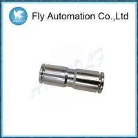 China Silvery Pneumatic Tube Fittings Nickel Plated Brass M6 Union Connector for sale