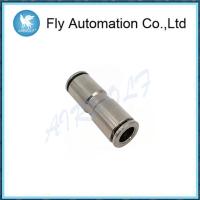 China Silvery Pneumatic Tube Fittings Nickel Plated Brass M6 Union Connector for sale