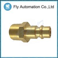 China Yellow Metal Steel Pneumatic Pipe Fittings Hardened Male Thread G3 / 8