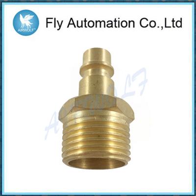 China Yellow Pneumatic Tube Fittings Metal Male Thread G1 / 2