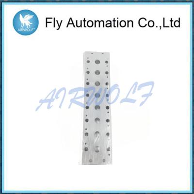 China Fluid Air Argent Pneumatic Solenoid Valves Manifold Base Eight Holes 4v400m5f for sale