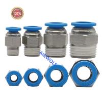 China FESTO Nickel-plated  Brass Blue POM NBR Seal QS Straight Push In Fittings 153002	QS-1/8-6	186096	QS-G1/8-6 130675	QS-1/8-6- 100	132037	QS-G1/8-6-100 153004	QS-1/8-8	186098	QS-G1/8-8 130676 for sale