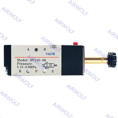 China 5/2 way, 5/3 way Aluminum alloy Electric Solenoid Valves with 1/8
