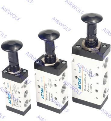 China 4L110-06, 4L210-06/08, 4L310-08/10 AIRTAC 4L Series 5/2 way Manual Push-pull Valve 1/8