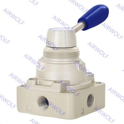 China 4HV210-06/08(L), 4HV230-06/08(L), 4HV310-08/10/15(L) AIRTAC 4HV Series 4/2 way 4/3 way Hand Lever Valve 1/8