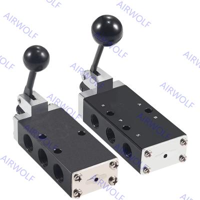 China SH-402, SH-402A, SH-403, SH-403A Sunrise Nielsen SH Series 5/2 way Hand Lever Vlave 1/4