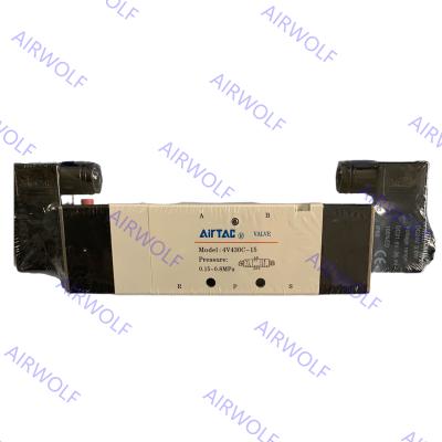 China AIRTAC 4V430C-15, 4V430E-15, 4V430P-15 4V400 Series 5/2 way, 5/3 way Electric Solenoid Valve 1/2