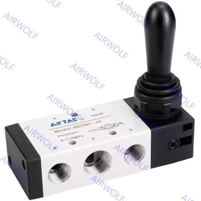 China AIRTAC 4HA310-08/10, 4HA330C-08/10, 4HA330E-08/10 4H Series 5/2 way, 5/3 way Hand Lever Valve 1/4