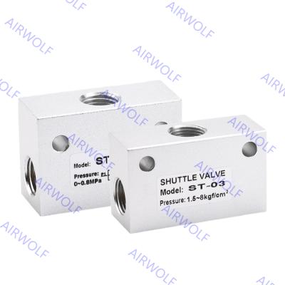 China ST-01, ST-02, ST-03, ST-04, ST-06, ST-08 ST Series one-way Shuttle Valve 1/8