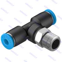 China Festo QST-1/8-4 QST-1/8-4-100 QST-1/8-6 QST-1/8-6-100 QST Series Push-in T-fitting for sale