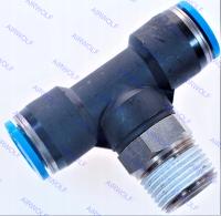 China Festo QST-1/4-6 QST-1/4-6-100 QST-1/4-8 QST-1/4-8-50 QST Series Push-in T-fitting for sale
