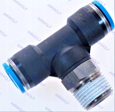 China Festo QST-1/4-6 QST-1/4-6-100 QST-1/4-8 QST-1/4-8-50 QST Series Push-in T-fitting for sale
