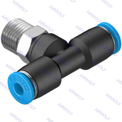 China Festo QST-1/2-12 QST-1/2-16 QST-G1/8-4 QST-G1/8-4-100 QST Series Push-in T-fitting for sale