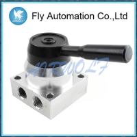 China 4 Ways Hand Switch Valve G1/4 K34R6-8B Aluminum Alloy Silver 3 Positions for sale