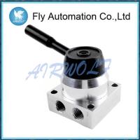 China 4 Ways Hand Switch Valve G1/4 K34R6-8B Aluminum Alloy Silver 3 Positions for sale
