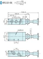 China 4R Series Hand Draw Valve 4R110-06 / Single Head Double Position Manual Control Valve for sale