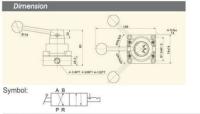 China Manual Pneumatic hand valve HV-02 HV-03 HV-04 HV 3 Position 4 Way Pneumatic Hand Rotary Valve for sale
