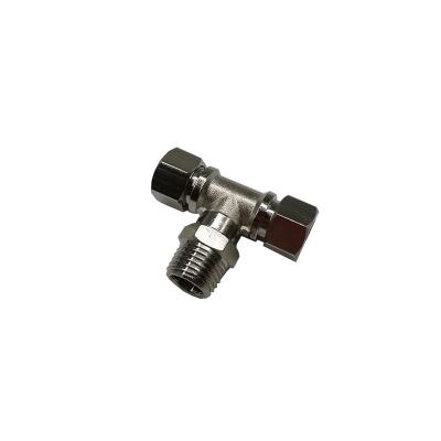 China Gas Pipe Nitrogen Connection Compression Tube Fittings Middle Threaded Joint for sale