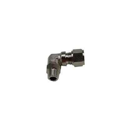 China TKT-PL8-01 Port Size 1/8 Pneumatic Line Fittings Right Angle External Threaded Joint for sale