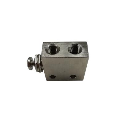 China Pilot Controlled Pneumatic Manual Valve 3/2 Way Nickel Brass 1/8 Inch Actuator for sale