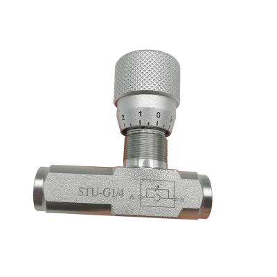China Unidirectional Throttle STU Check Air Flow Control Valves for sale