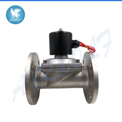 China Normally Closed Flanged Stainless Steel Solenoid Valve for sale