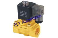 China NBR or fluororubber Sealed Brass Zinc Two Ways Electric Water Solenoid Valves PU220-08 for sale