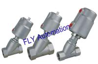 China 2000 Threaded Port 2/2 Way Angle Seat Valve Integrated Pneumatic PPS Actuator for sale
