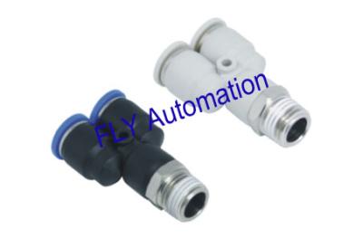 China PX Pisco Branch One Touch Y Brass Zinc NPT Thread Pneumatic Tube Fittings for sale