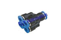 China PRG Different Diam Double Y One Touch Cross Plastic Pneumatic Tube Fittings for sale