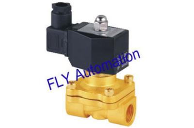 China 220VAC DIN43650A 2 Way Forged Brass Conductive Water Solenoid Valves 2W160-10 UW-10 for sale