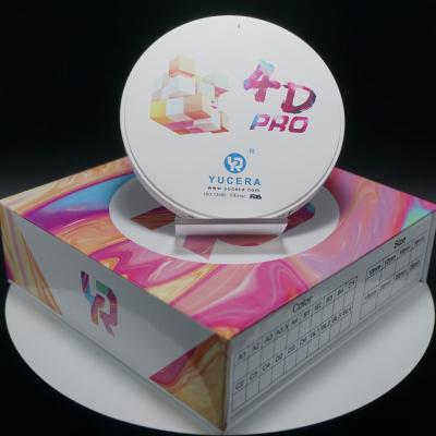 China 4D Pro Translucent Zirconium Oxide Ceramic Full Bridges Zirconia Dental Block for sale
