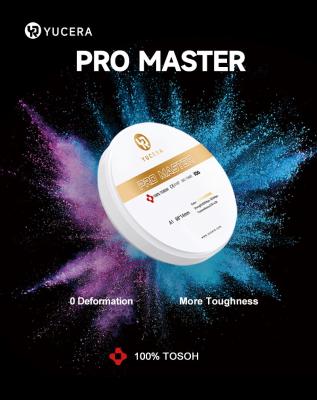 China Yucera 4D Pro Master Dental Zirconia Block 0 Deformation With 8 Layers Multilayer Color for sale