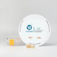 China Yucera 95mm  UT White Dental Zirconia Block for Grinding Machine for Dental Laboratory Use for sale