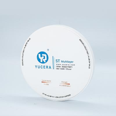 China Yucera ST Multilayer  Zirconium Dental Disk for sale